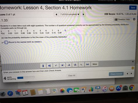 Solved Lomework Lesson 4 Section 4 1 Homework Save Core 0