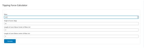 Tipping Force Calculator Calculator Academy