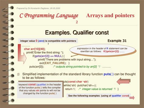 Ppt C Programming Language 1 Dimensional Arrays 1 Powerpoint