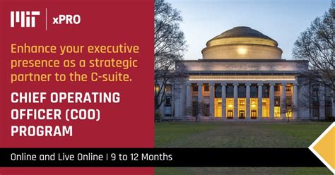 Chief Operating Officer Coo Program Mit Xpro Mit Xpro Chief