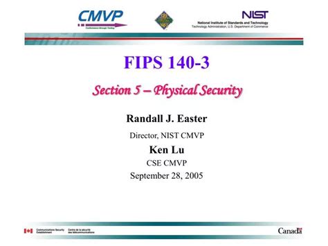 Ppt Fips 140 3 Section 5 Physical Security Randall J Easter