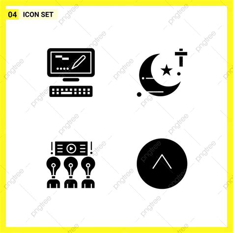 4 Icon Set App Application Symbols Person Hand Png And Vector With