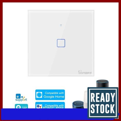 Hot Sale SONOFF T0UK1C TX 1 Gang Smart WiFi Wall Light Switch APP Touch Control Timer UK