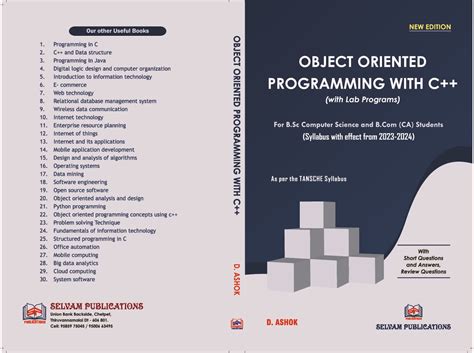 Object Oriented Programming With C Selvampublications