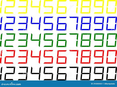 LCD Style Numbers Stock Photos Image 29300503