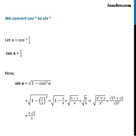 Question 2 Chapter 2 Inverse Trigonometry Prove 9pi 8 9 4