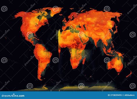 Carbon Dioxide Emissions Visualization With Overlay Of Heatmap To Show Human Population Stock