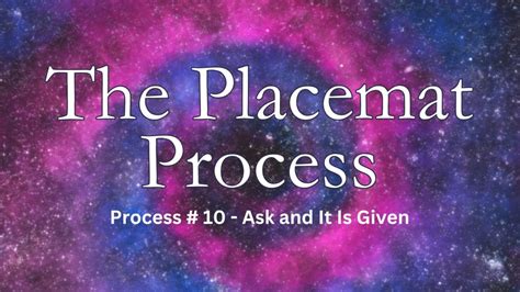 The Placemat Process Making Room For The Universe To Help Discovering Peace
