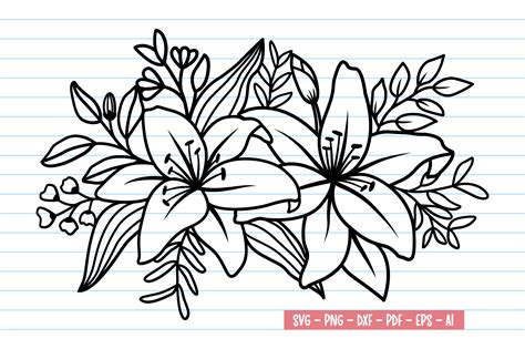 Lily Svg Lily Flower Svg Flower Svg Graphic By Dakhashop · Creative Fabrica