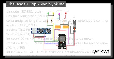 Challange 1 Topik 9no Blynk Ino Wokwi ESP32 STM32 Arduino Simulator