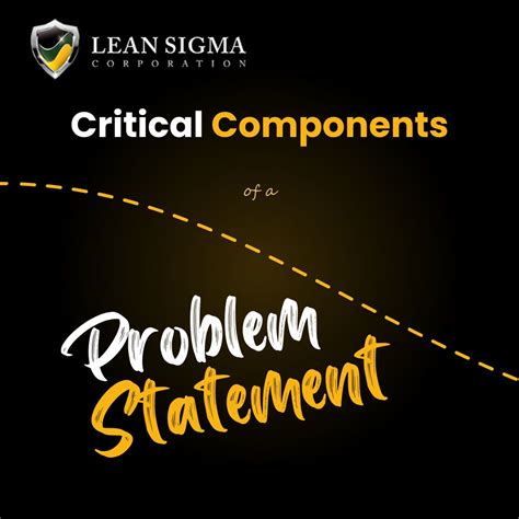 Lean Sigma Corporation On Linkedin For A Succinct Well Written Problem Statement Always
