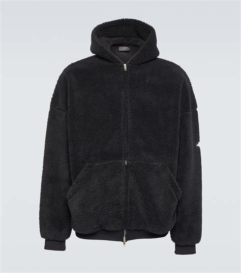 Oversized Fleece Hoodie In Black Balenciaga Mytheresa
