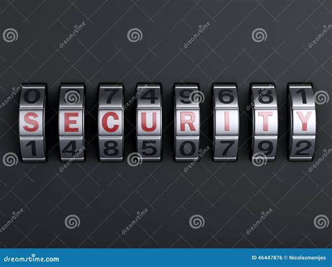 Security Password Combination 3d Illlustration Stock Illustration