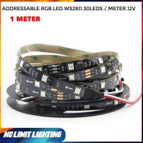 Led Strip Addressable Rgb V Pixel Led Meter Hitam Led Running Bahan Led Strobo Wave