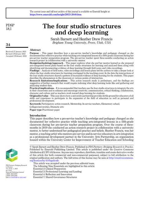 10 1108pdsp 01 2023 0007 Pdf Learning Pedagogy