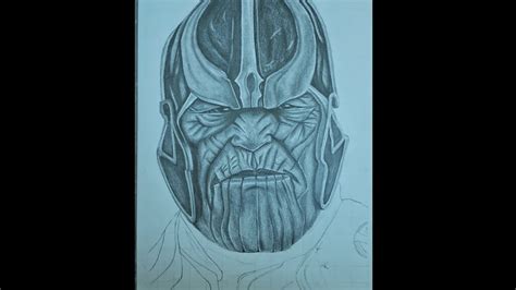 Thanos Sketch Part 5 Face Completion Drawing Art Thanos