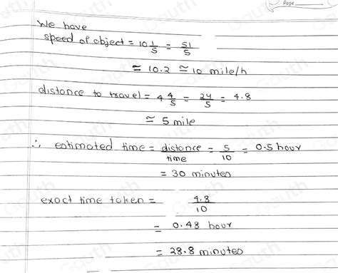 Solved An Object Is Traveling At A Steady Speed Of 10 15 Mih How