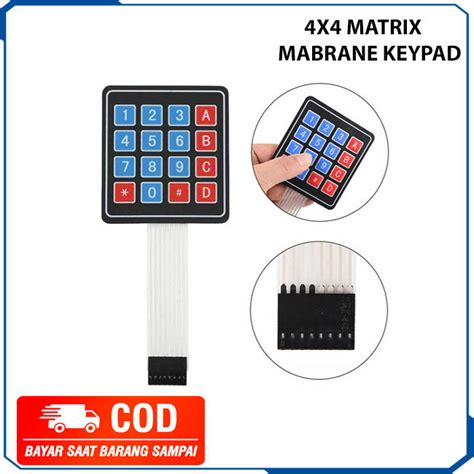 Keypad Pertamini Pom Mini Membran 4x4 Matrix Arduino Input Key Pad