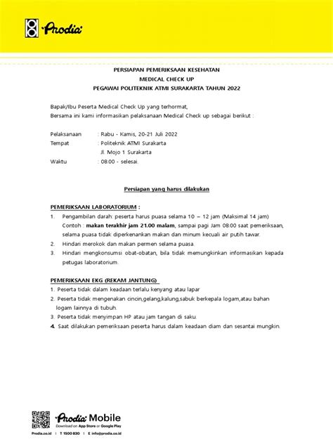 Persiapan Pemeriksaan Mcu Pdf