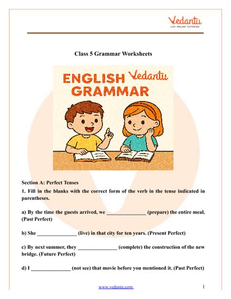 5th Grade English Grammar Worksheets