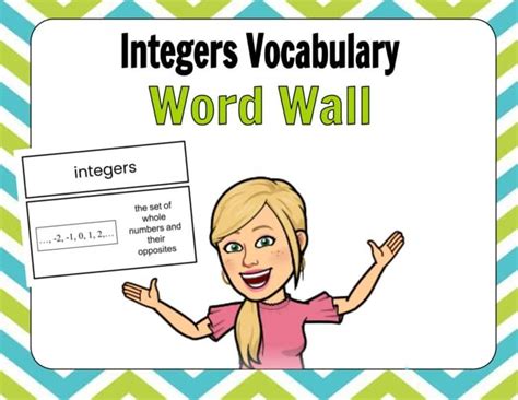 Integers Unit Editable Math Word Wall Set Grade 7 Math Tpt