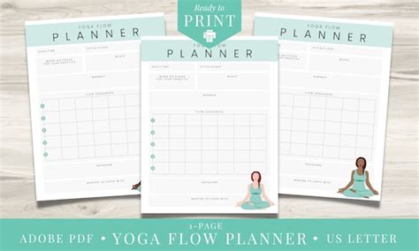 Printable Yoga Planner Yoga Class Plan Yoga Teacher Class Etsy