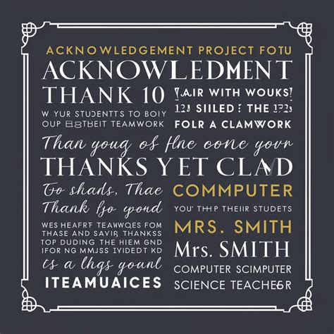 Acknowledgement For Computer Project Best Acknowledgement