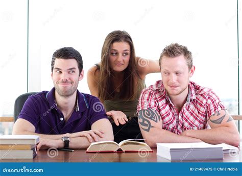 Two Naughty Students Stock Image Image Of Thinking Young 21489475