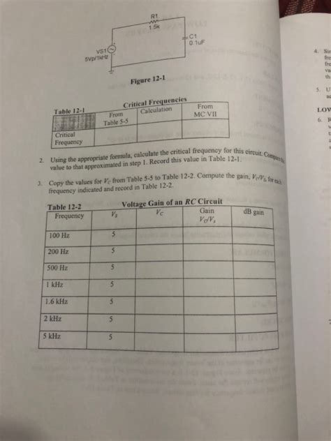 Solved LAB LOW PASS FILTERS OBJECTIVE To Determine The Chegg Com