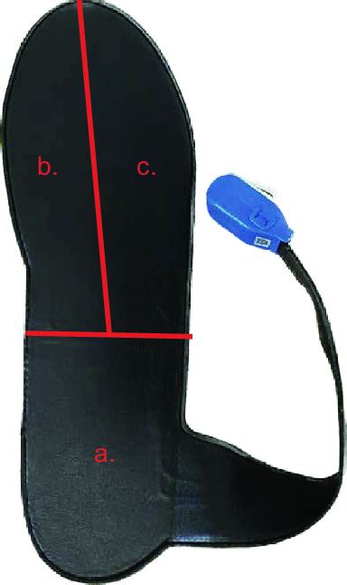 Diagram Of A Right Insole With The Hindfoot A Medial Forefoot B Download Scientific