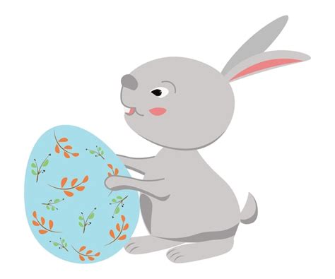 부활절 토끼 프리미엄 벡터