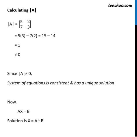 ex 4 6 7 solve using matrix method 5x 2y 4 7x 3y 5