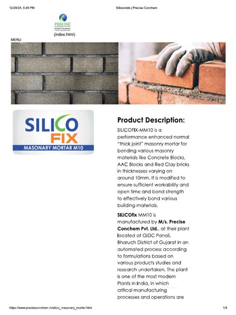 Silico Mortar Masonry Pdf
