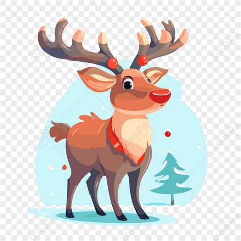 순록 크리스마스 벡터상표만화클립 아트 Png 일러스트 무료 다운로드 Lovepik