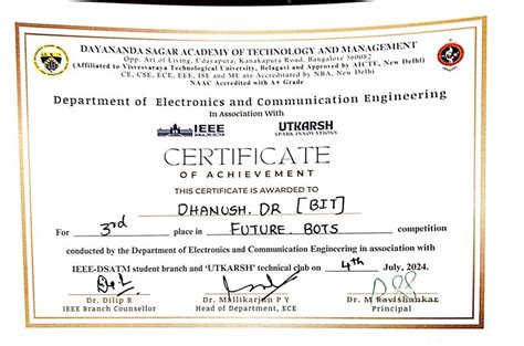 Dhanush D R On Linkedin Participated In Future Bots Compitation And Secured 3rd Prize🏆🏆🏆