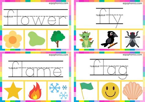 Fl Beginning Blends Clip Cards Trace The Words And Clip The Correct