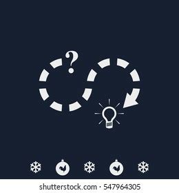 Problem Solution Path Vector Icon Simple Stock Vector Royalty Free Shutterstock