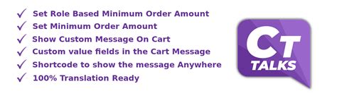 Plugin Minimum Purchase Amount For Woo Cart For Woocommerce