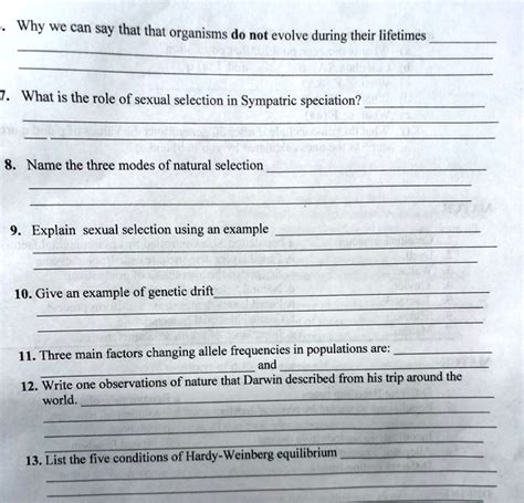 Why We Can Say That That Organisms Do Not Evolve During Their Lifetimes What Is The Role Of