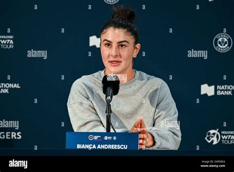 Toronto Canada 5th Aug 2024 Canadian Tennis Player Bianca Andreescu Attends A Press