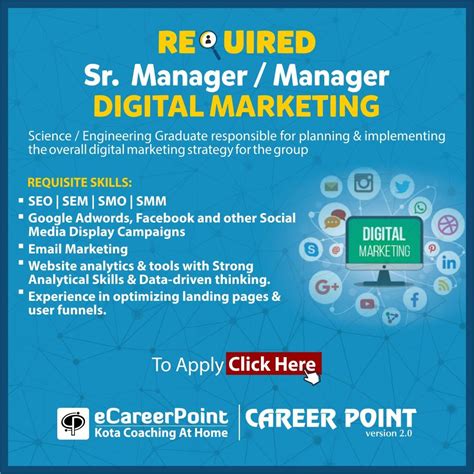 Career Point Kota Rajasthan Is Looking For Digital Marketing