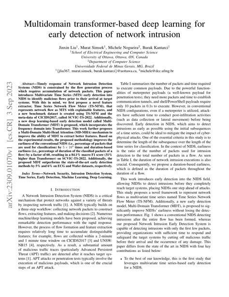 Pdf Multidomain Transformer Based Deep Learning For Early Detection