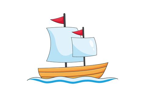 Sea Vessel Vector Illustration Cartoon Graphic By Pch Vector