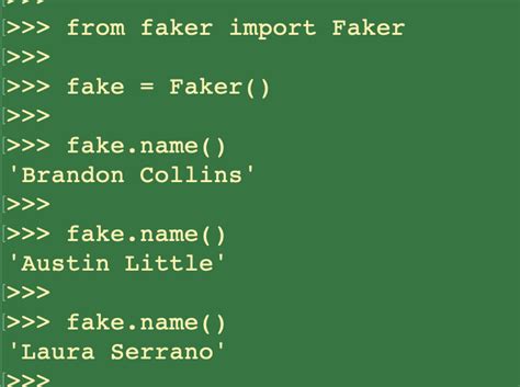 Create Fake Data With Faker In Python Software Development Notes