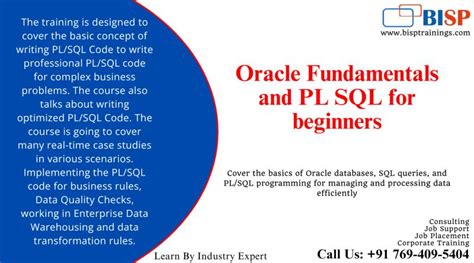 Oraclefundamentalsandplsqlforbeginners Oraclesqlfundamentals Bisp Trainings