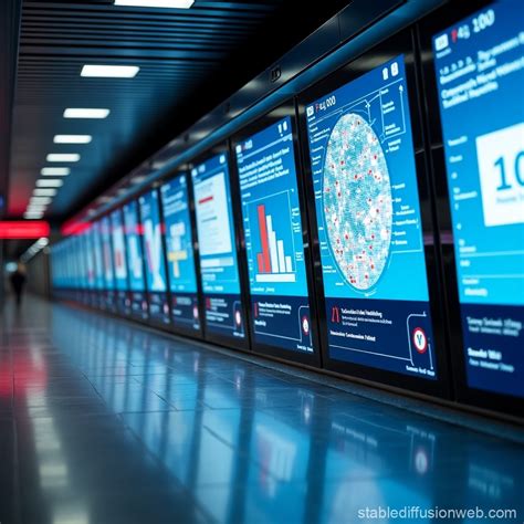 Future Metro With Info Screens Stable Diffusion Online