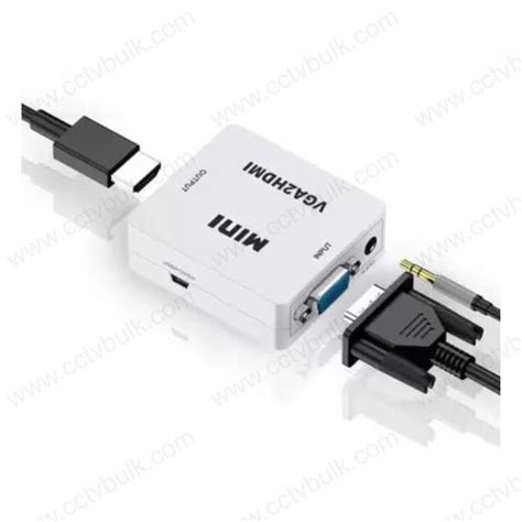 Vga To Hdmi Hd Video Converter White Color Hdmi Input Vga