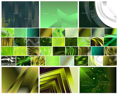 A Diverse Array Of Green Gradient Vector Designs