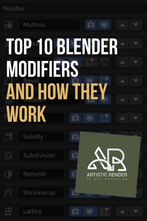 Top Blender Modifiers Enhance Your D Projects