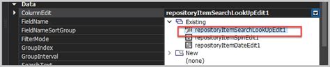 在devexpress的gridview的列中，使用repositoryitemsearchlookupedit控件实现产品列表信息的展示和